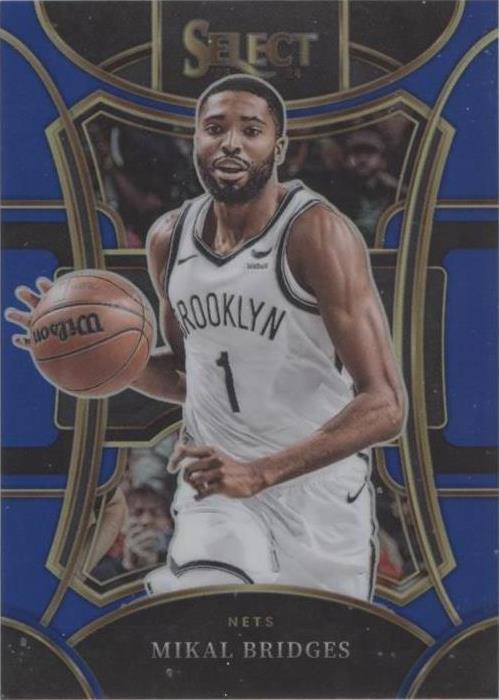2023-24 Panini Select - Mezzanine Level Mikal Bridges #367 Blue Prizm ...