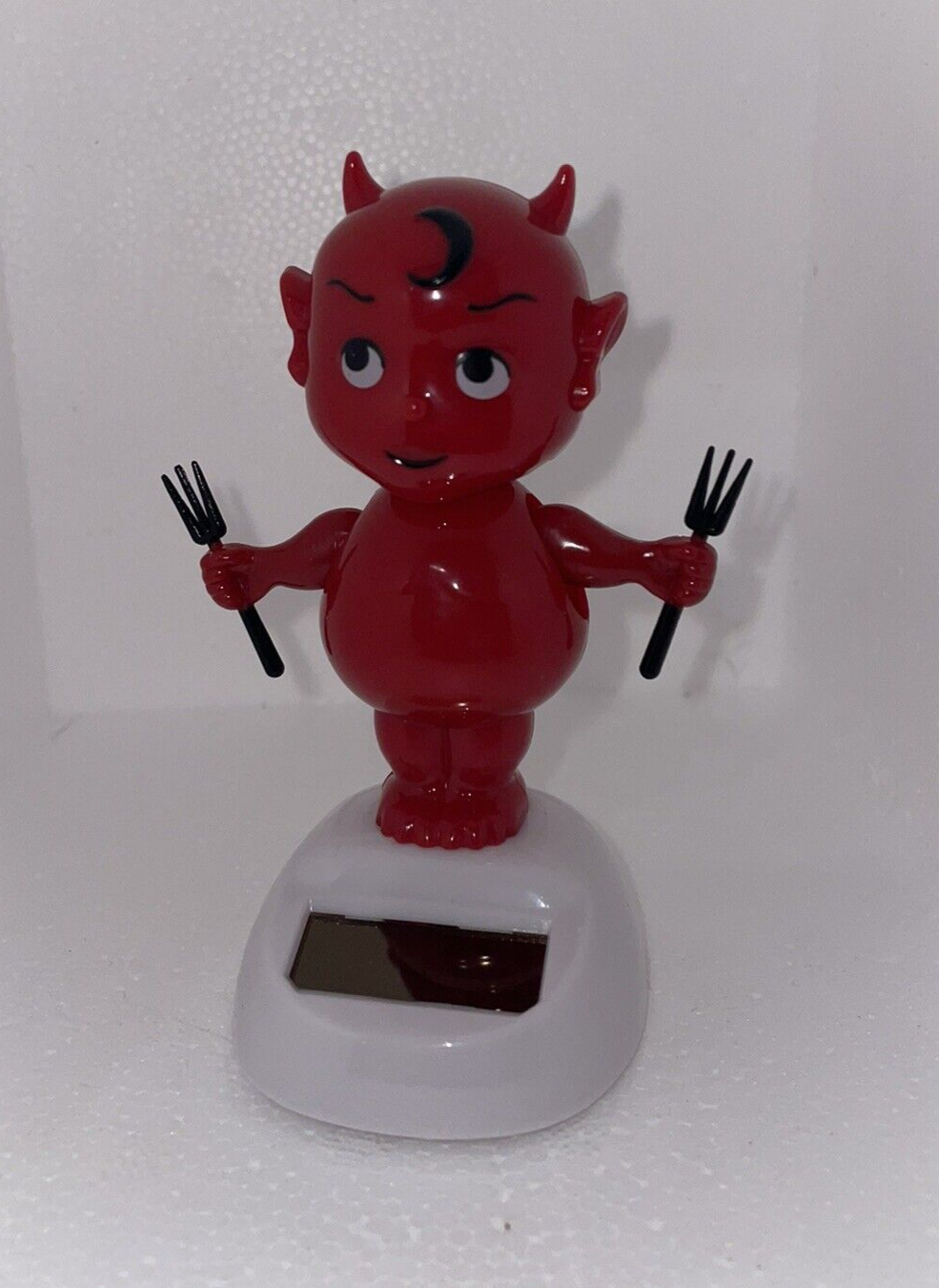 Solar Powered DANCING DEVIL Pitchforks BOBBLEHEAD TOY NEW valentines | eBay