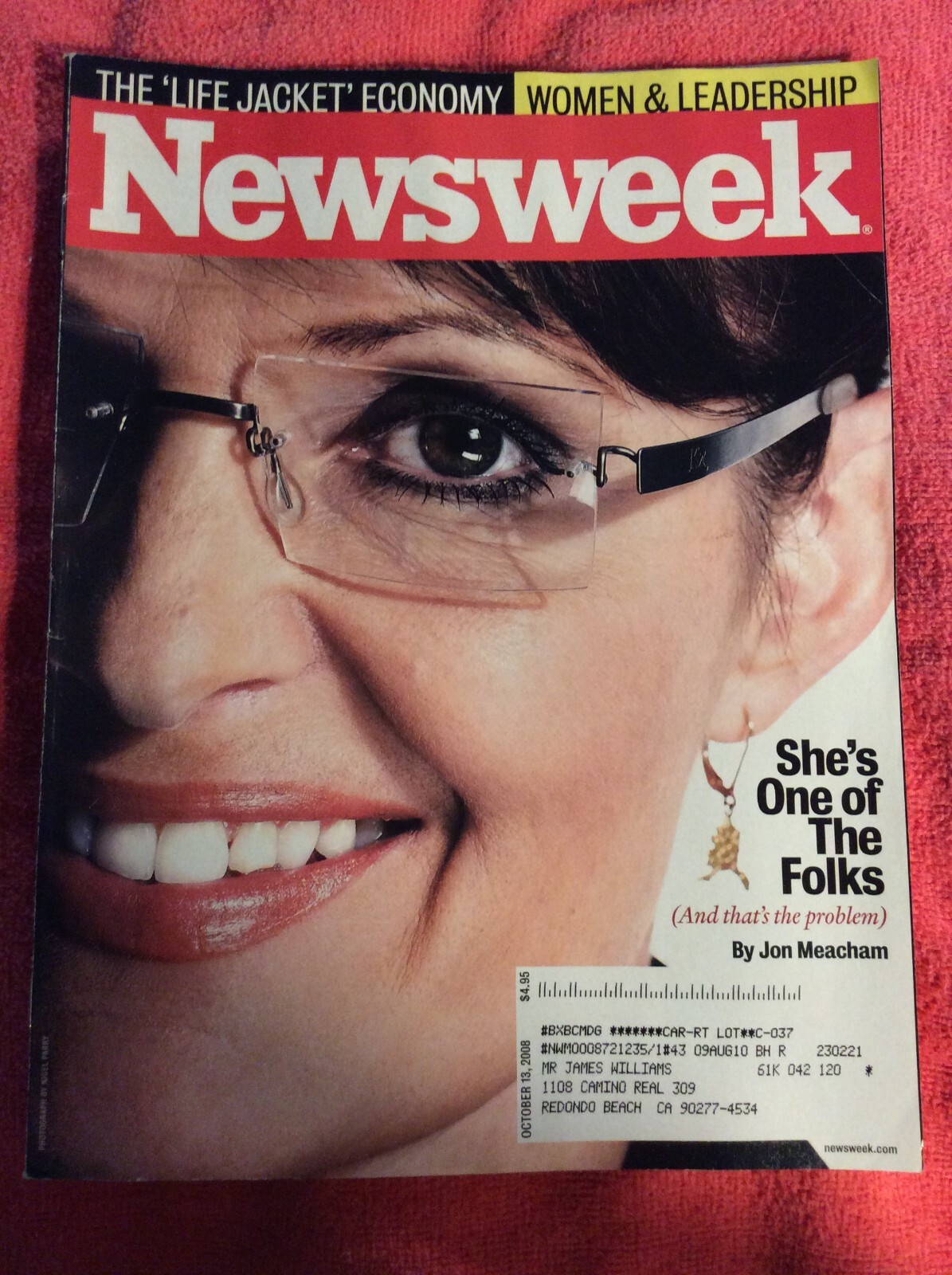 NEWSWEEK MAGAZINE OCTOBER 13 2008 SARAH PALIN ALASKA GOVERNOR | eBay