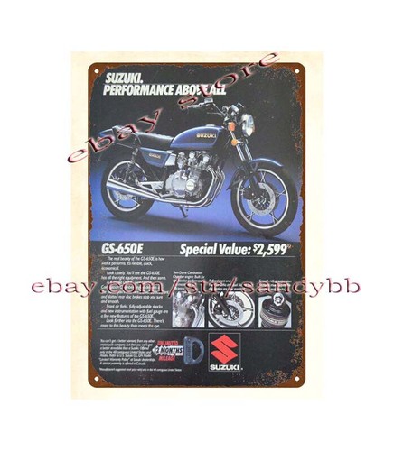 1982 GS450 L motor bike motorcycle man cave metal tin sign wall art | eBay
