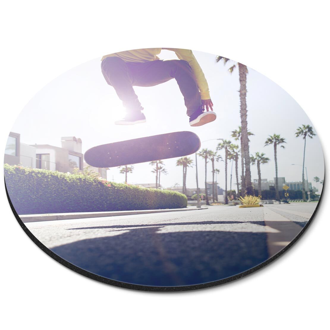 Round Mouse Mat Skater Skateboard Los Angeles California #52043 | eBay UK