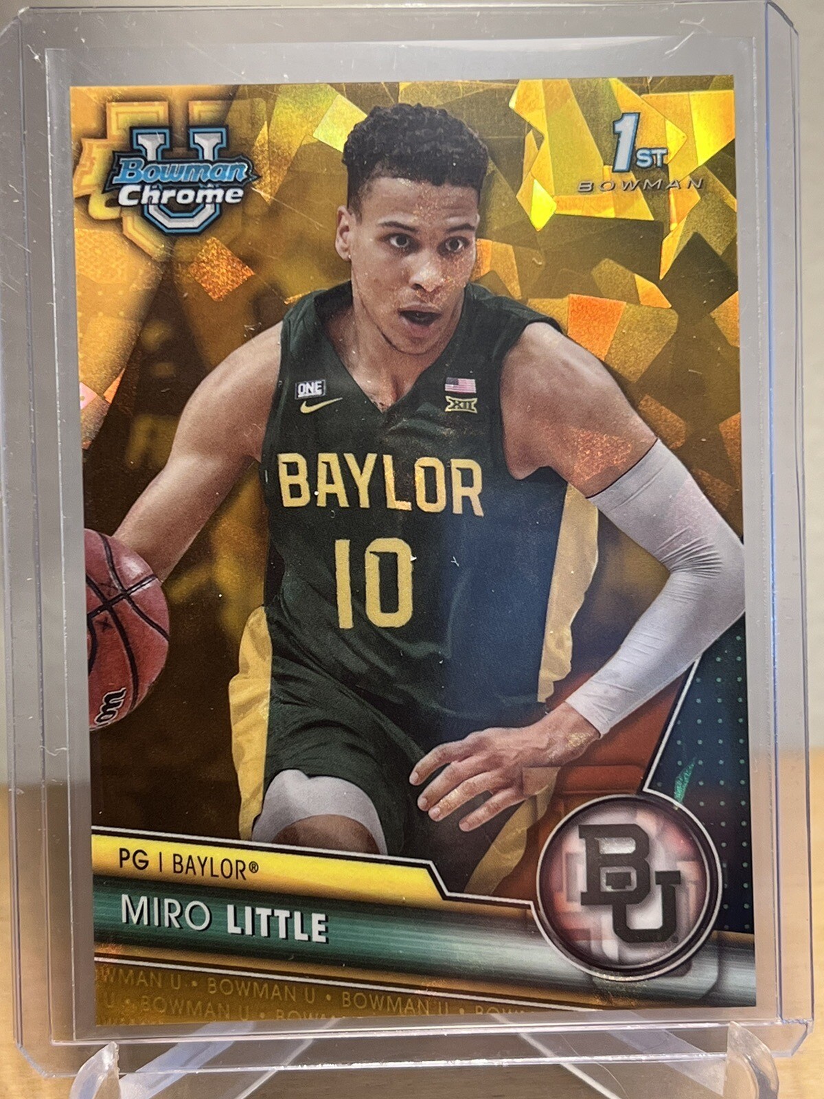 2023-24 Bowman Chrome University Sapphire Miro Little Gold 13/50 1st ...