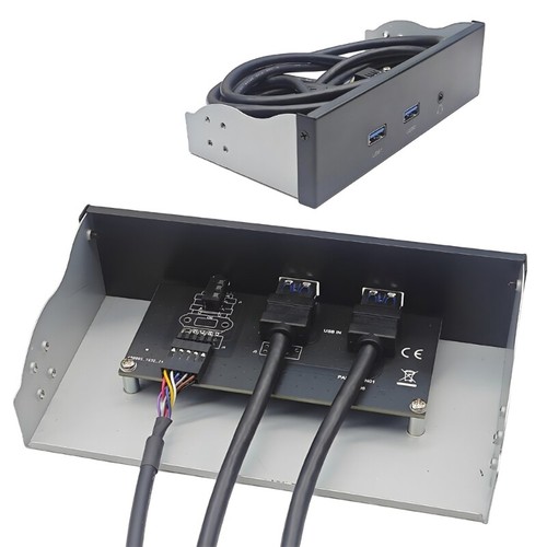 3.5inch 19pin to USB 3.2 Hubs Splitter Floppy Bay Jacks Expansion Front ...