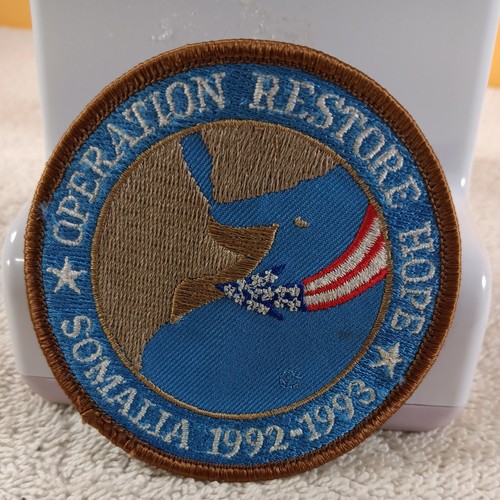 Vintage OPERATION RESTORE HOPE Somalia 1992-93 Military Patch | eBay