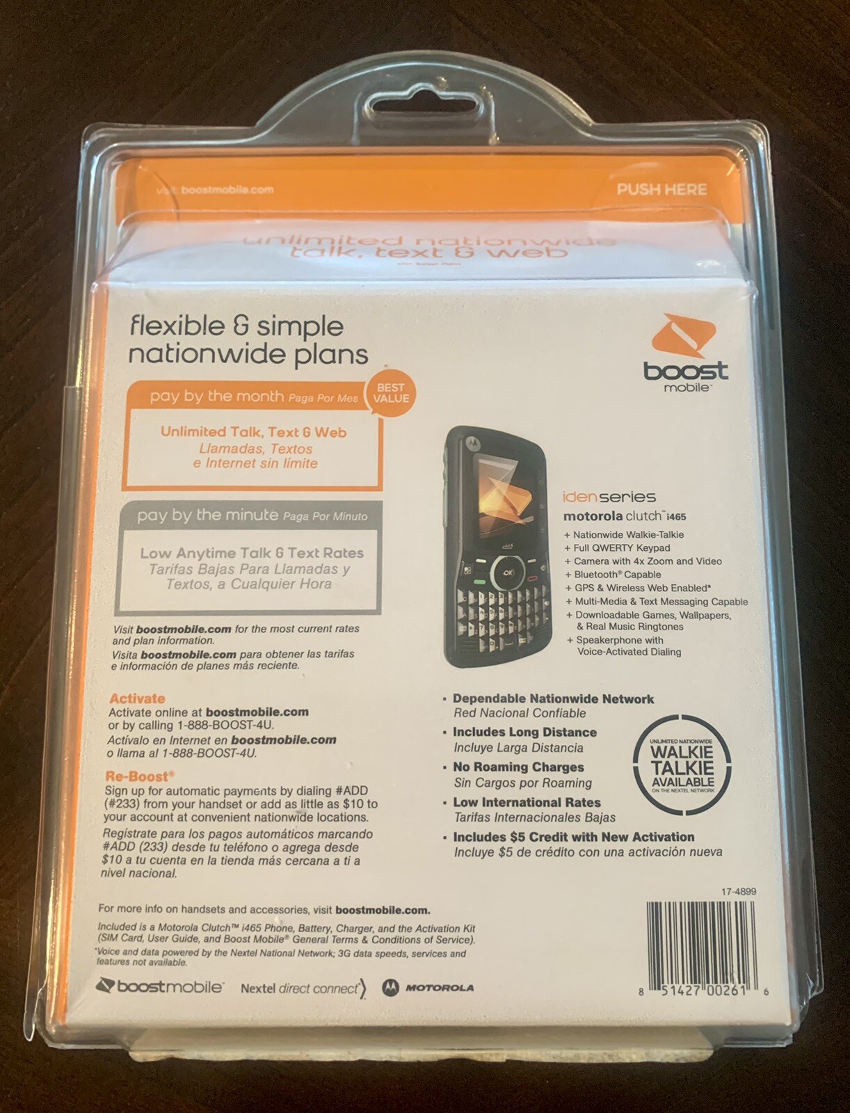 Motorola Clutch i465 - Black (Boost Mobile) Cellular Phone for sale ...