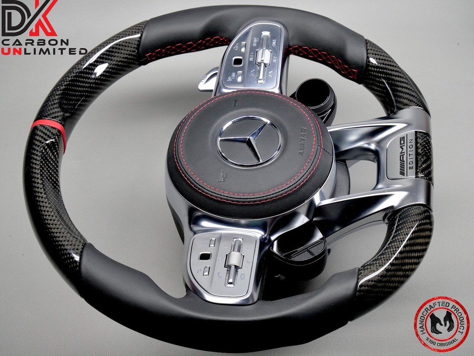 Mercedes 2018 AMG GT R GT63 4 Door W463 G63 Red Ring Carbon Steering ...