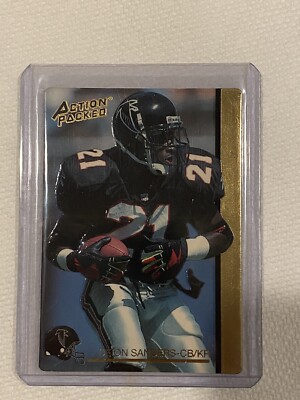 1992 Action Packed Neon Deion Sanders #84 Atlanta Falcons Hi Pro ...
