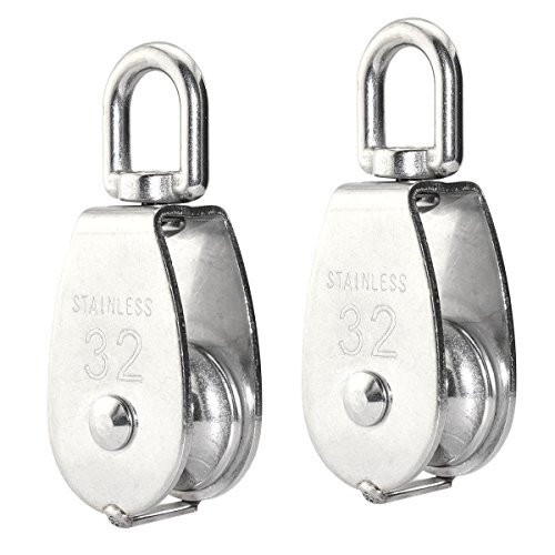 2pcs Lifting Single Pulley Stainless Steel Heavy Duty Single Wheel ...