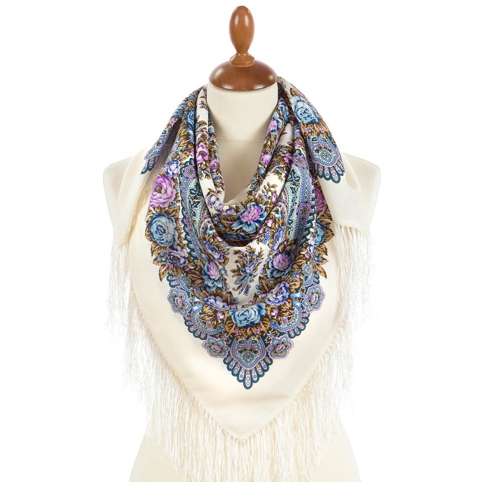 Pavlov Posad Scarf Folklore Tradition 89x89 Wool 1960-2 Morning ...