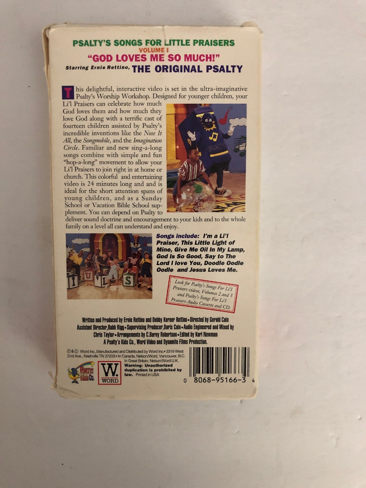 Psalty's Volume 1 Songs for Lil Praisers VHS-TESTED-RARE VINTAGE-SHIPS ...