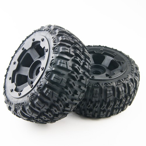 Rear Knobby Tires Wheels Fit Hpi Km Rofun Rovan Baja 5b Buggy 24mm Hex ...