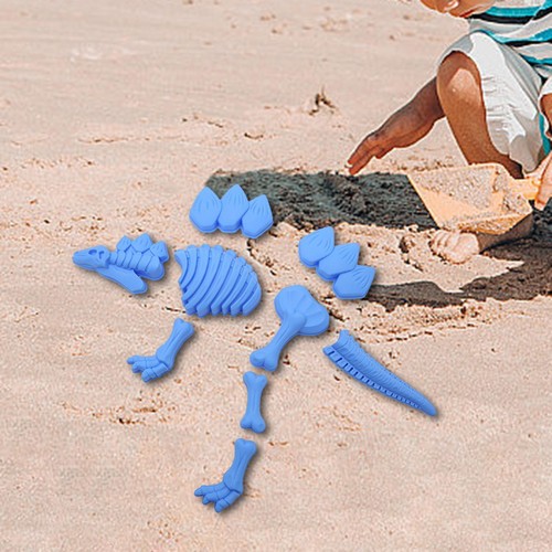 9x Play Sand Skeleton Dinosaur Toys Beach Accessories Sandbox Travel ...