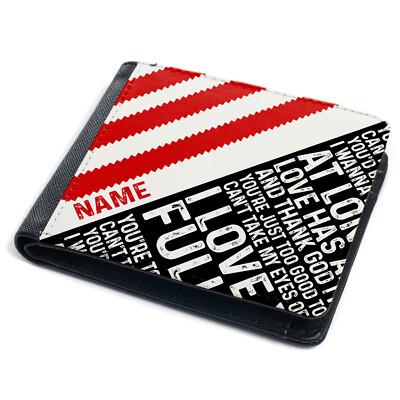 Personalised Fulham Wallet Retro Football Bi Fold Coin Card Dad Mens ...