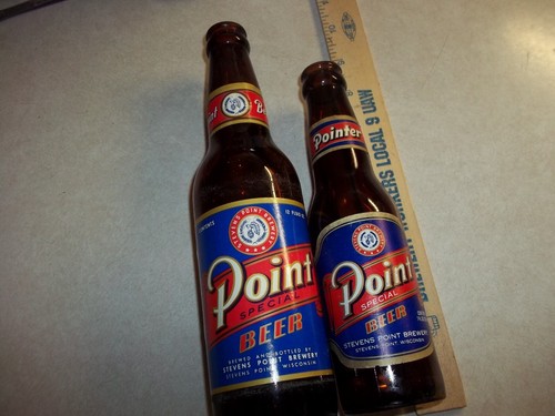 Vintage POINT BEER 12 + 7 Ounce BOTTLES Stevens Point Wisconsin Wi Bar ...