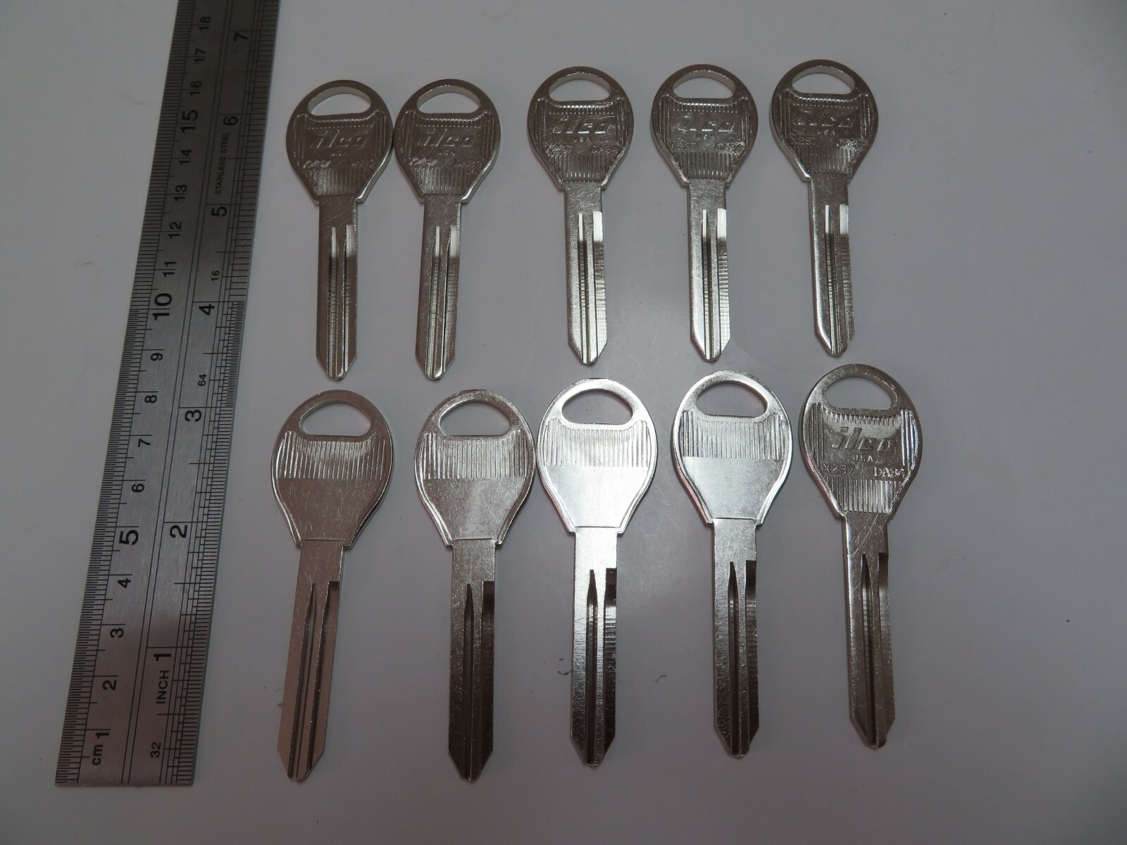 Lot of 10 DA34 / X237 Key Blank / Nickel Plated /ILCO Made in USA / New ...