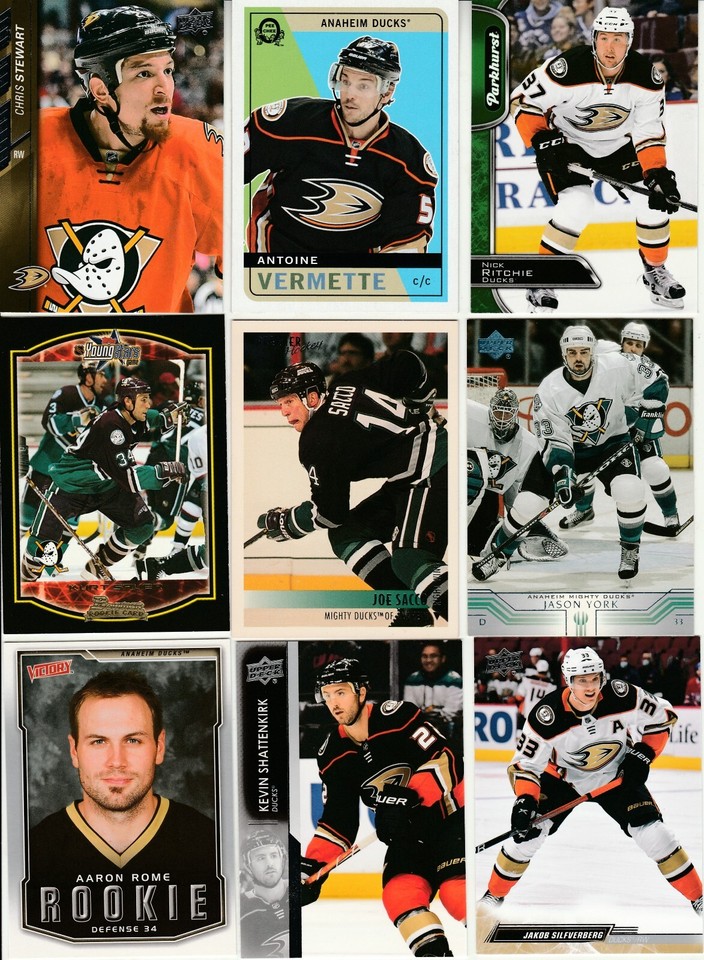 🏒 Huge 300 + Anaheim DUCKS different cards lot 1993- 2023 Selanne Terry ...