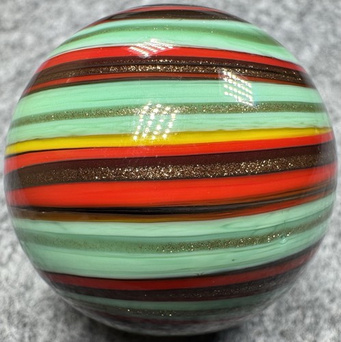 Handmade Marble Gold Lutz ( Flaming Dragon Corkscrew ) 1 1/2 + Inches ...