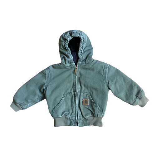 Vintage Carhartt Jacket Toddler Baby 2T Green Hooded Duck Canvas YTJ130 ...