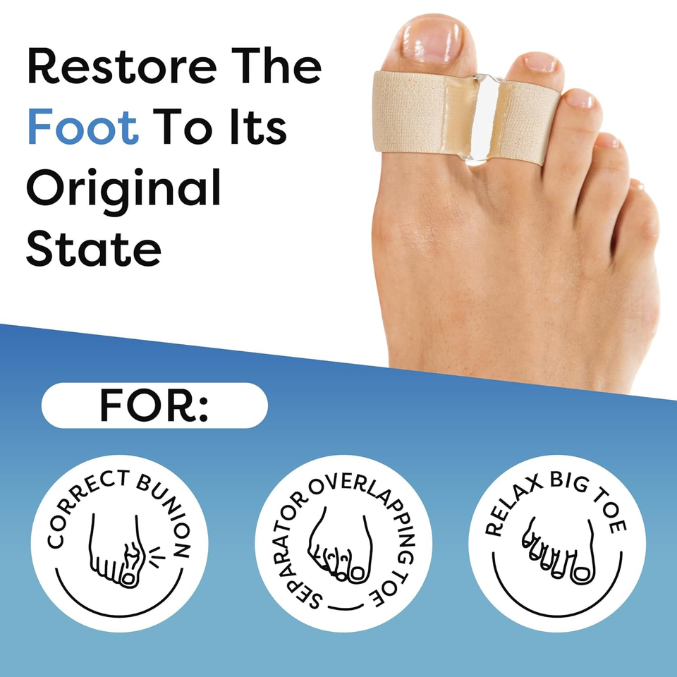 Big Toe Spacer/Corrector,Overlapping Toes, Bunion Pain Relief, Toe ...