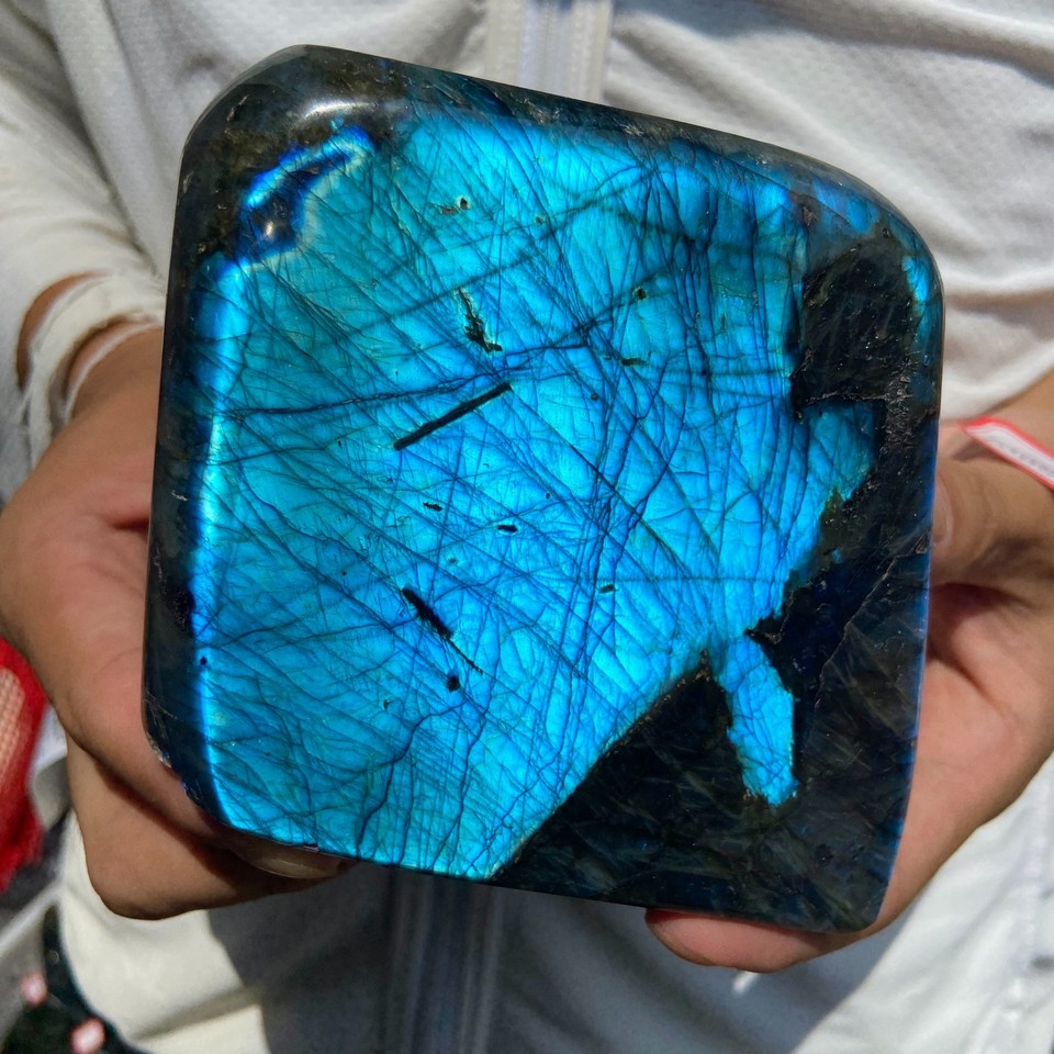2.6LB Natural Flash Labradorite Quartz Crystal rough Mineral Healing ...