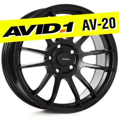 AVID.1 AV-20 17x8 Flat Black 5x100 +35 Wheels 57Xtreme Style Concave ...