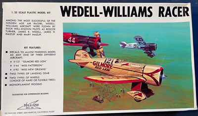 Williams Bros Wedell-Williams Racer 32-121 1/32 NIB Model Kit ‘Sullys ...