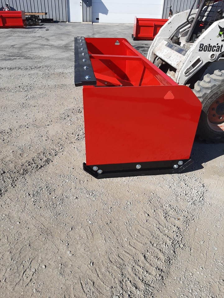 8' Skid Steer Snow Pusher Box Heavy Duty Backdrag Pullback Bobcat CAT ...