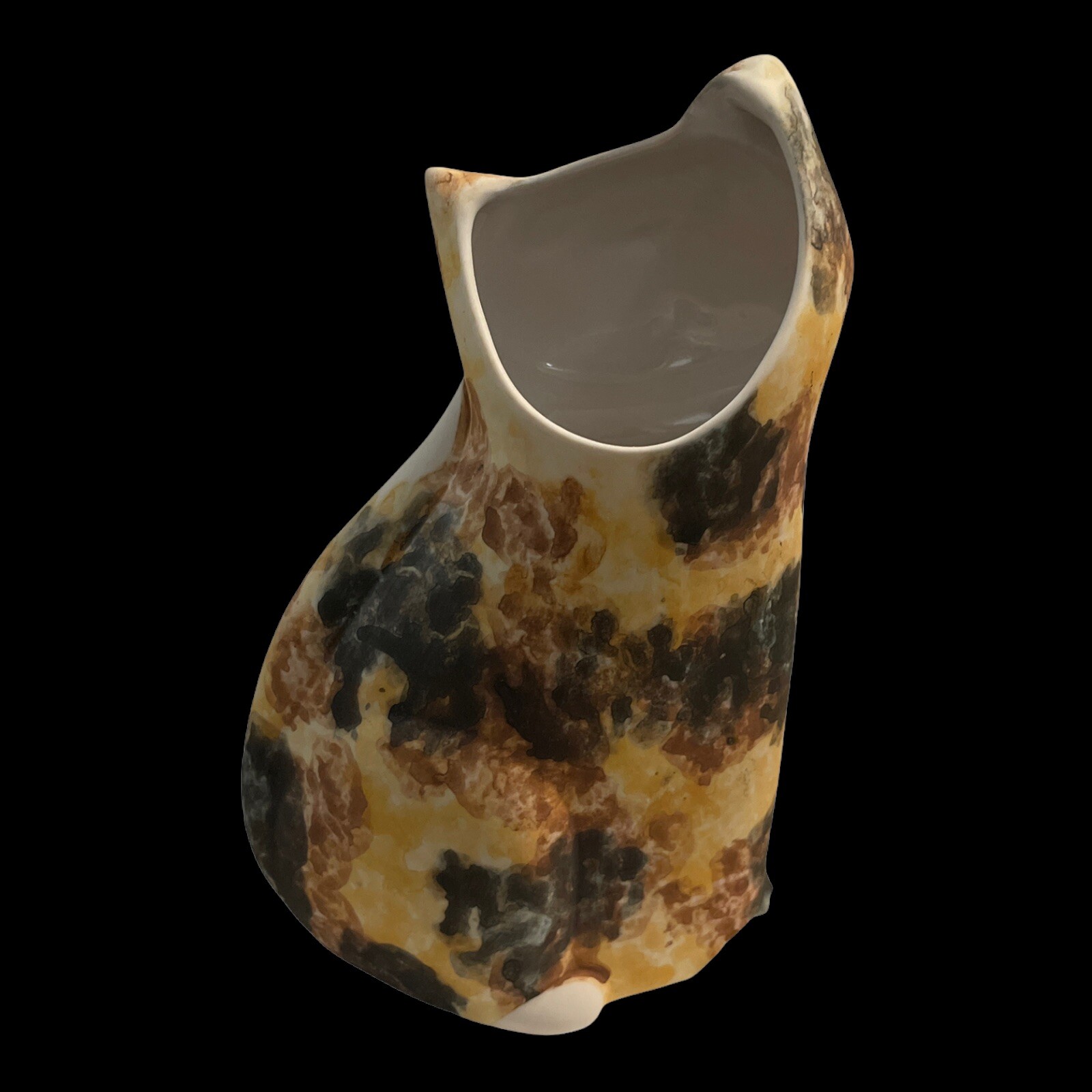 CALICO CAT KITTEN DALTON SCOTLAND PLANTER VASE Bisque Ceramic 8.5” | eBay