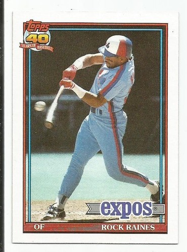 TIM ROCK RAINES 1991 TOPPS CARD MINT CONDITION | eBay