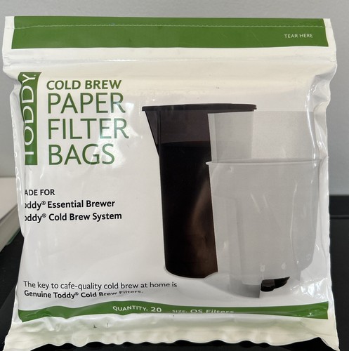 Toddy Cold Brew Coffee Paper Filter Bags *20 Pack* Essential Brewer ...