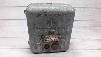 Vintage Brook Motors Ltd Type ZT3 Start Stop Wall Industrial Switch ...