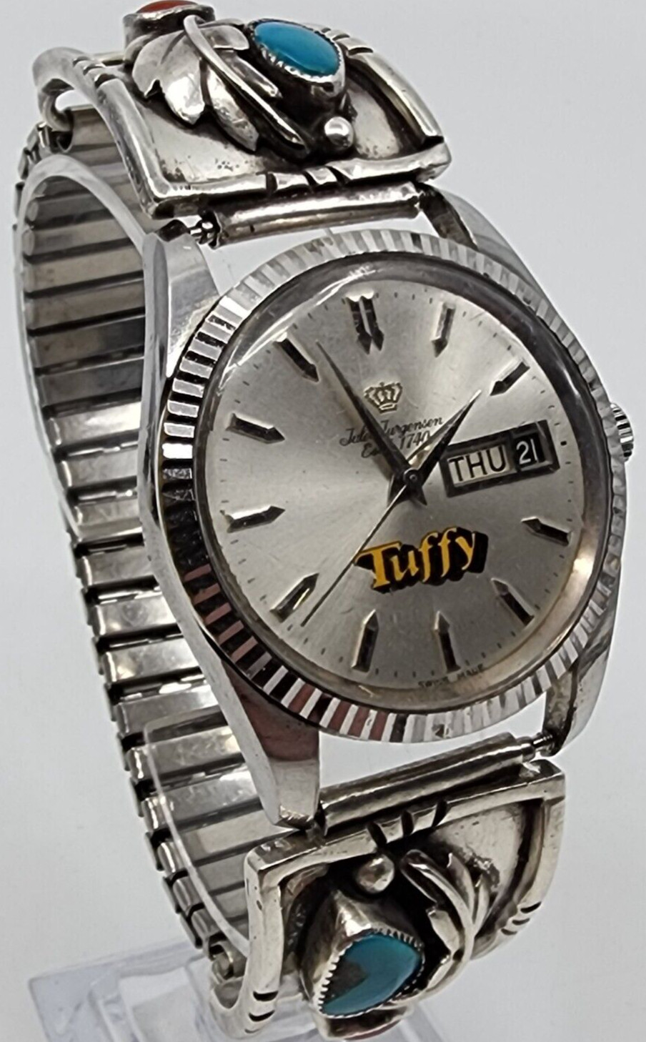 Jules Jurgensen Day Date Automatic Watch W Sterling T… - Gem