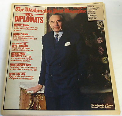 February 20, 1983 Washington Post Mag ~ CITY OF DIPLOMATS, Ambassador ...
