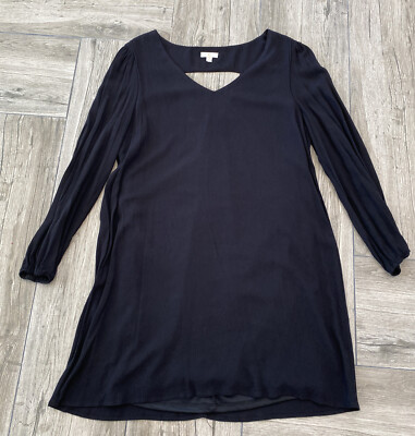 C Open Back Black Long Sleeve Dress Size Medium | eBay