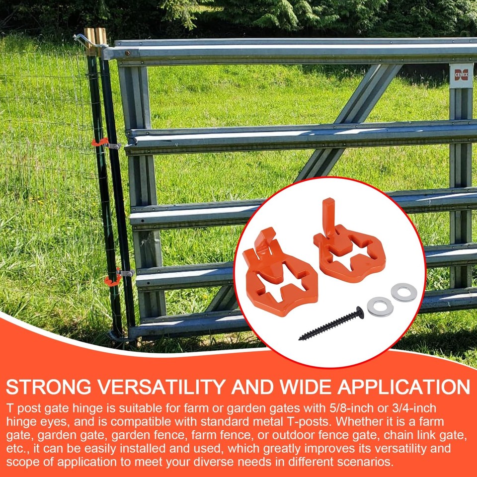 T Post Gate Hinge Pins for Hanging Gates on Metal T Posts - Farm ...