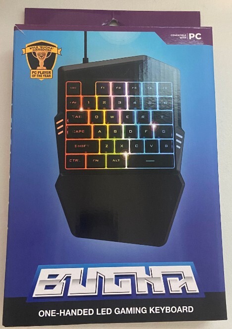 USB Bugha Exclusive RGB LED Color Changing One Handed Ergonomic Gaming ...