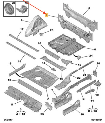 PEUGEOT 5008 Rear Panel 1619268580 New Genuine | eBay Australia