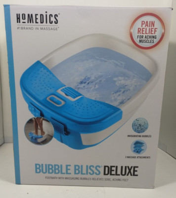 Homedics Bubble Bliss Deluxe Heat Massaging Foot Spa with 3 massage ...