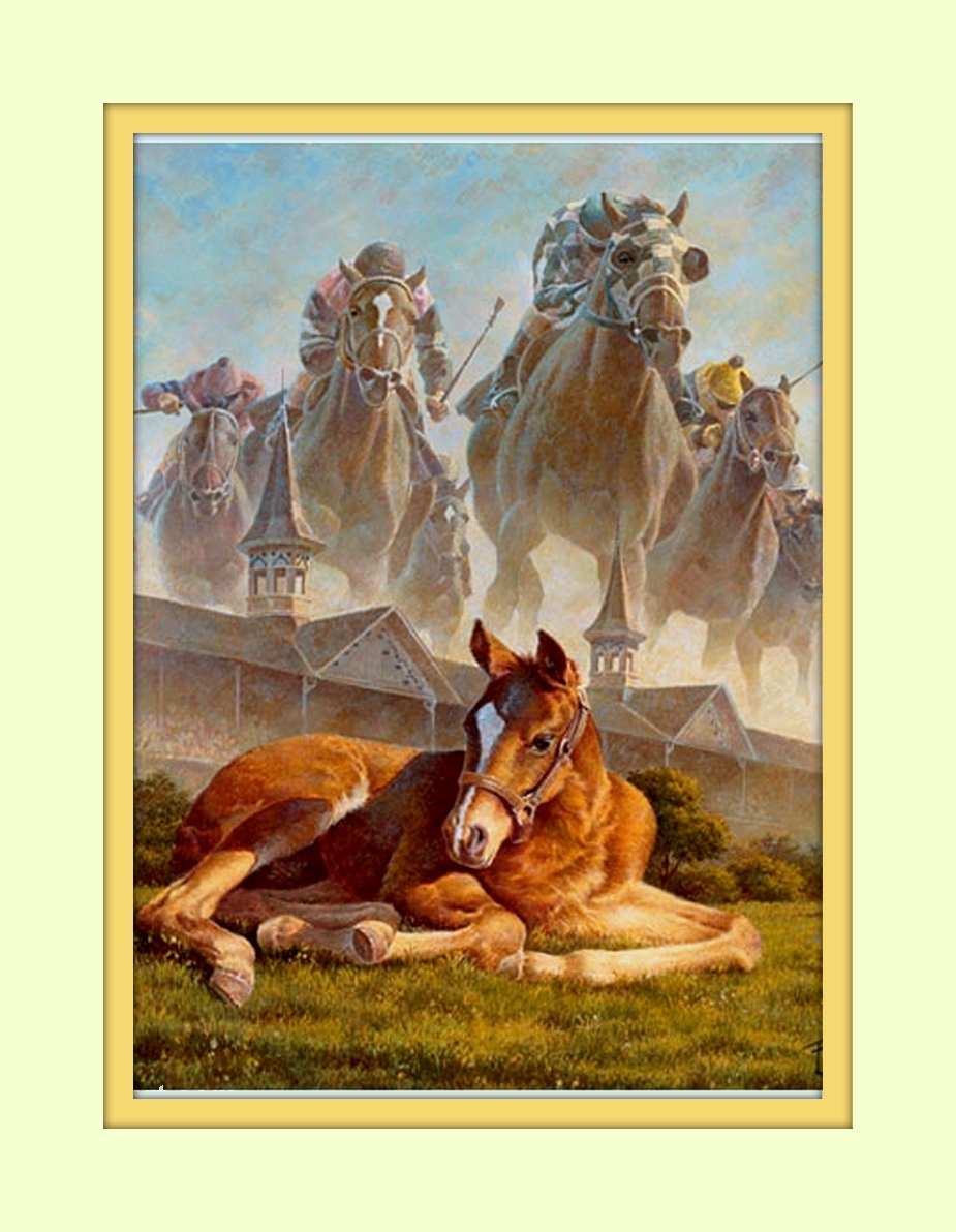 Secretariat Triple Crown Artist Fred Stone 8x10 Double Matted 5x7 Art ...