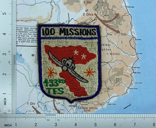 PATCH US Air Force Vietnam 433rd Tactical Fighter Squadron 100 Mission ...
