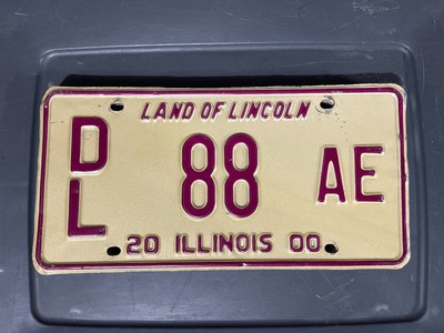 ILLINOIS DEALER LICENSE PLATE 2000 DL 88 AE 00 | eBay