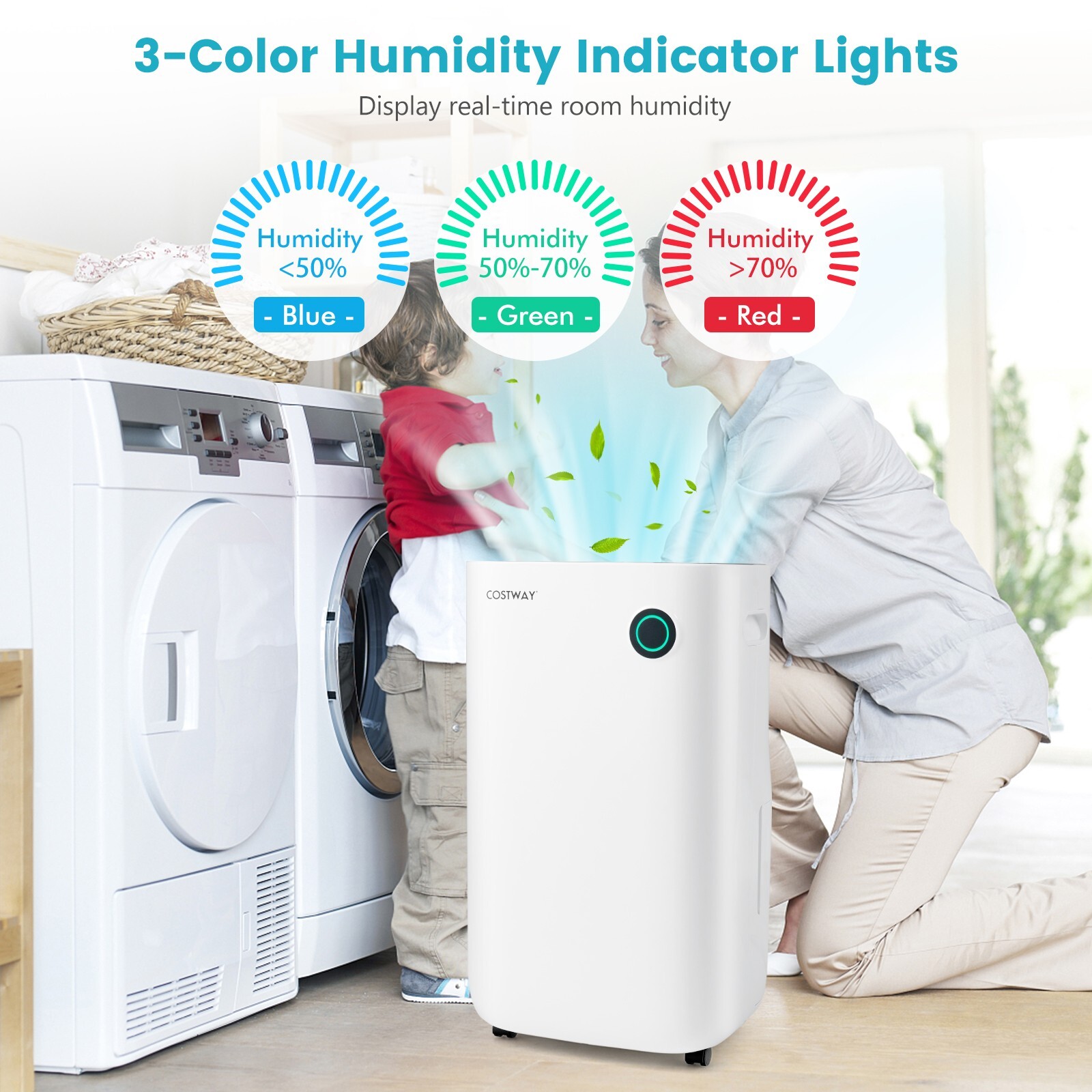 40L/Day Dehumidifier Electric Air De-Humidifier Portable Quiet ...
