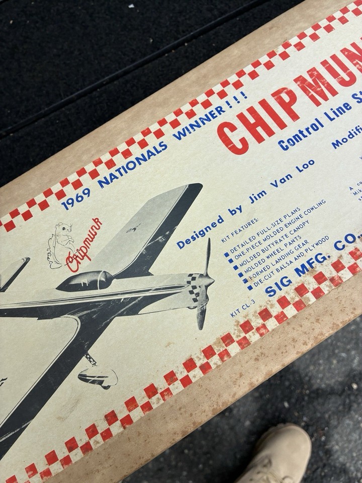 NIB Sig Chipmunk Control Line Stunt Balsa Model Airplane Kit | eBay