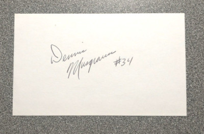 DENNIS MUSGRAVES 1965 METS DEBUT SIGNED AUTOGRAPHED INDEX CARD 3X5 ...