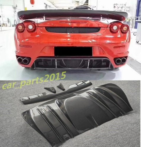 For Ferrari F430 2005-2009 Real Carbon Fiber Rear Bumper Lip Diffuser ...