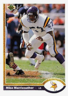 1991 Upper Deck Football Card #217 Mike Merriweather | eBay