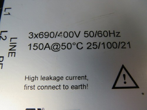 Schaffner FN3359HV-150-28 High-Current EMC/RF1 Filter 150A@50DEG C 75kW ...