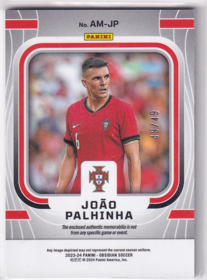 Panini Obsidian FIFA 2023-24 No. AM-JP Joao Palhinha Patch 49/49 | eBay