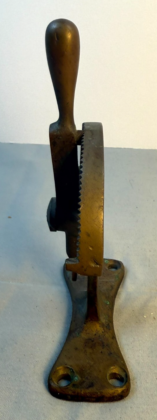 Antique Cobbler Shoe Last Clamp Adjustable Bench Mount Brass Ratchet ...