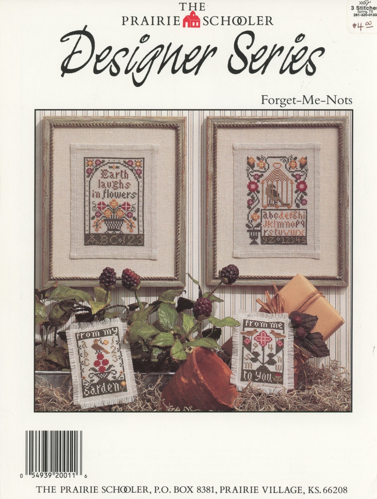 Prairie Schooler Designer Series Forget Me Nots Counted Cross Stitch ...